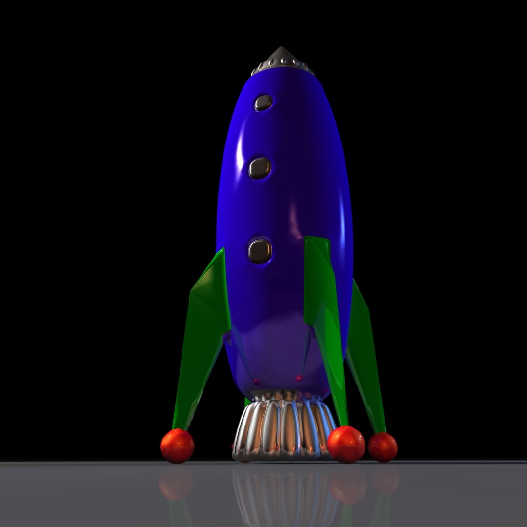 Free Toy Rocketship 3d Model