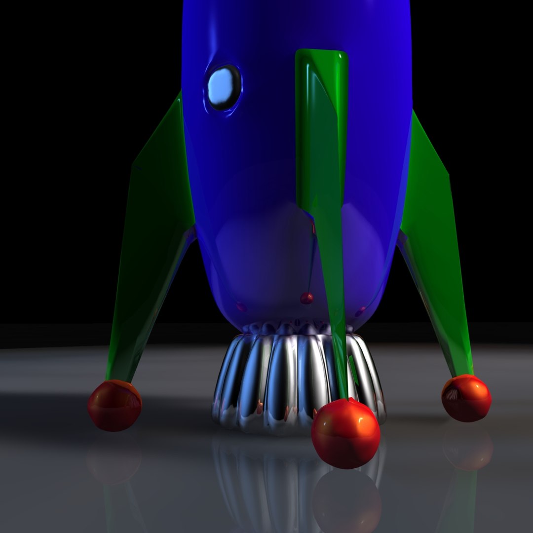 Free Toy Rocketship 3d Model