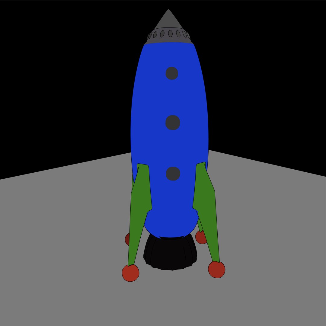 Free Toy Rocketship 3d Model