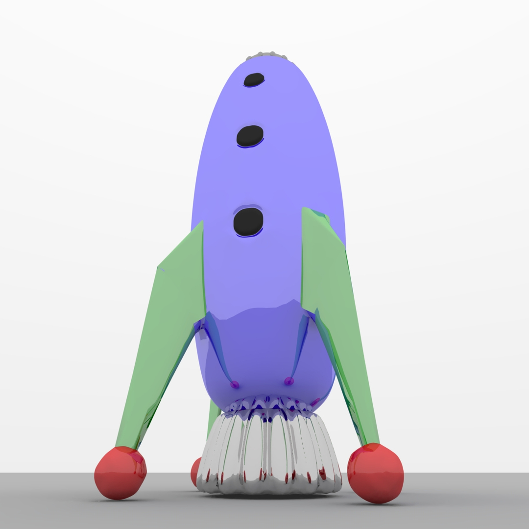 free toy rocketship 3d model