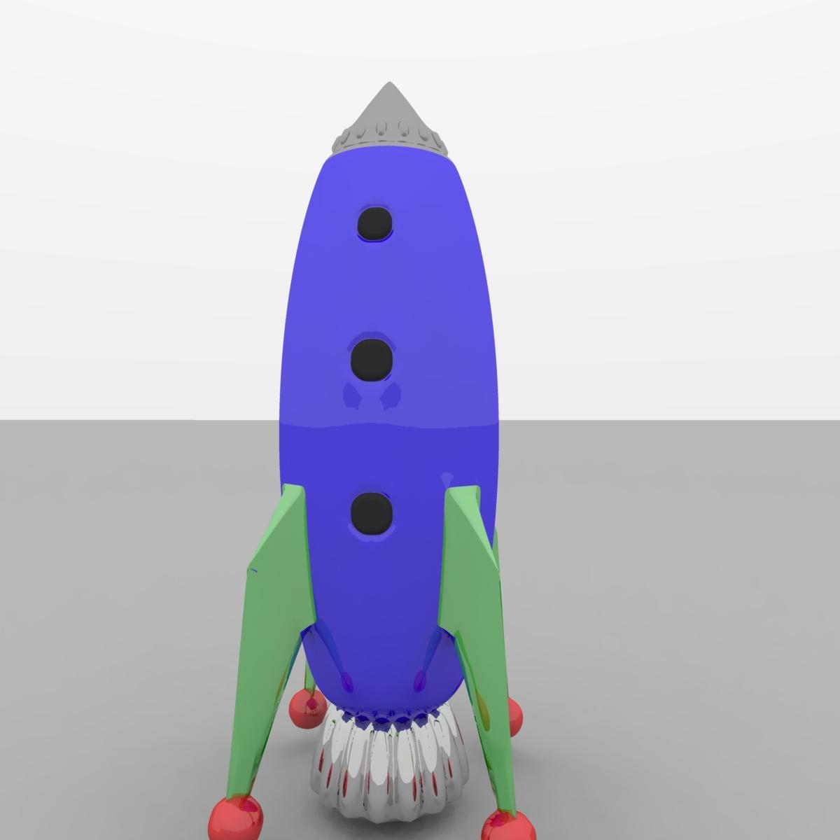 free toy rocketship 3d model