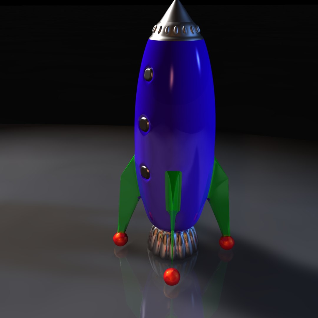 Free Toy Rocketship 3d Model