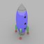 Free Toy Rocketship 3d Model