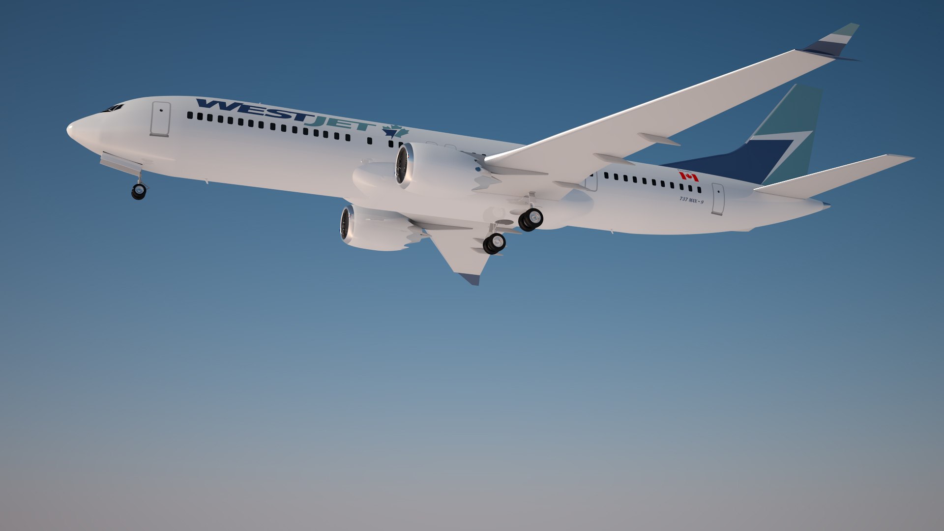 Westjet Boeing 737 - 3D Model - TurboSquid 1179054