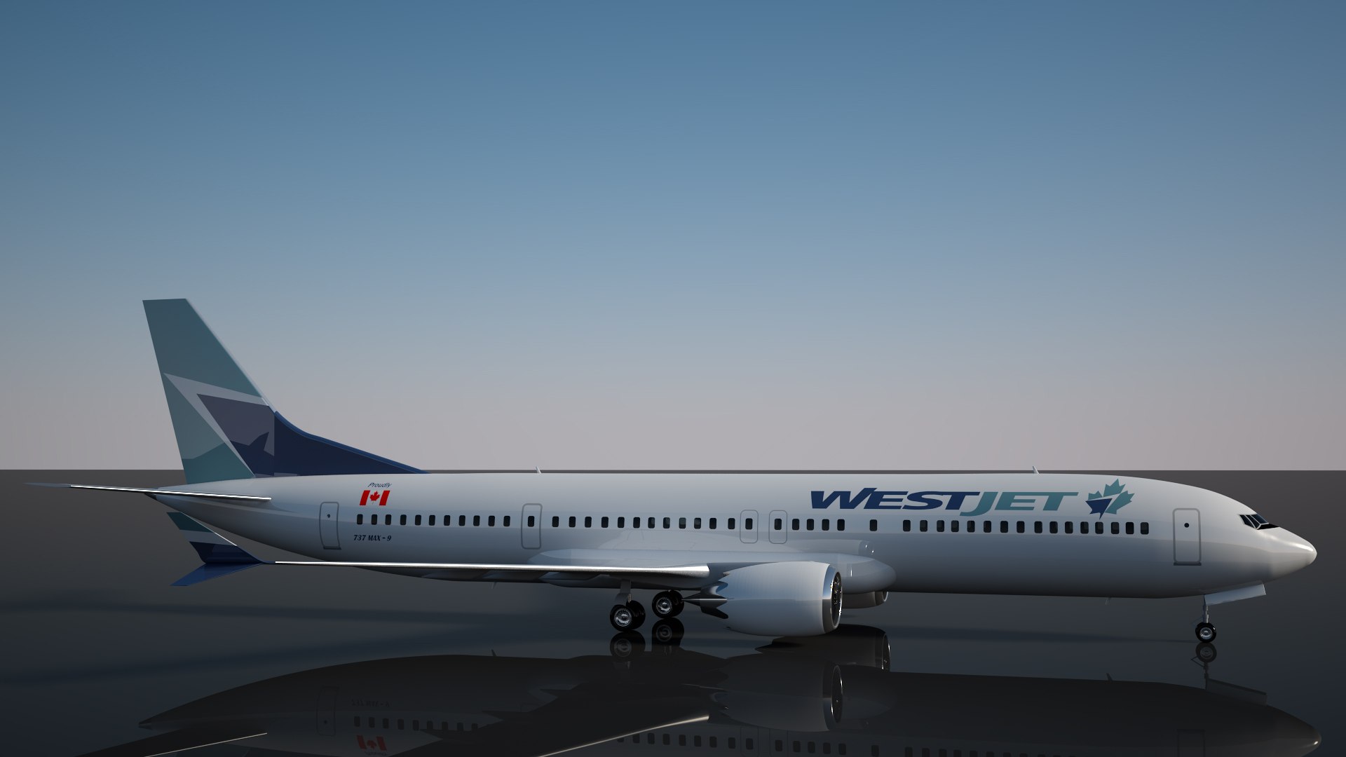 Westjet Boeing 737 - 3D Model - TurboSquid 1179054
