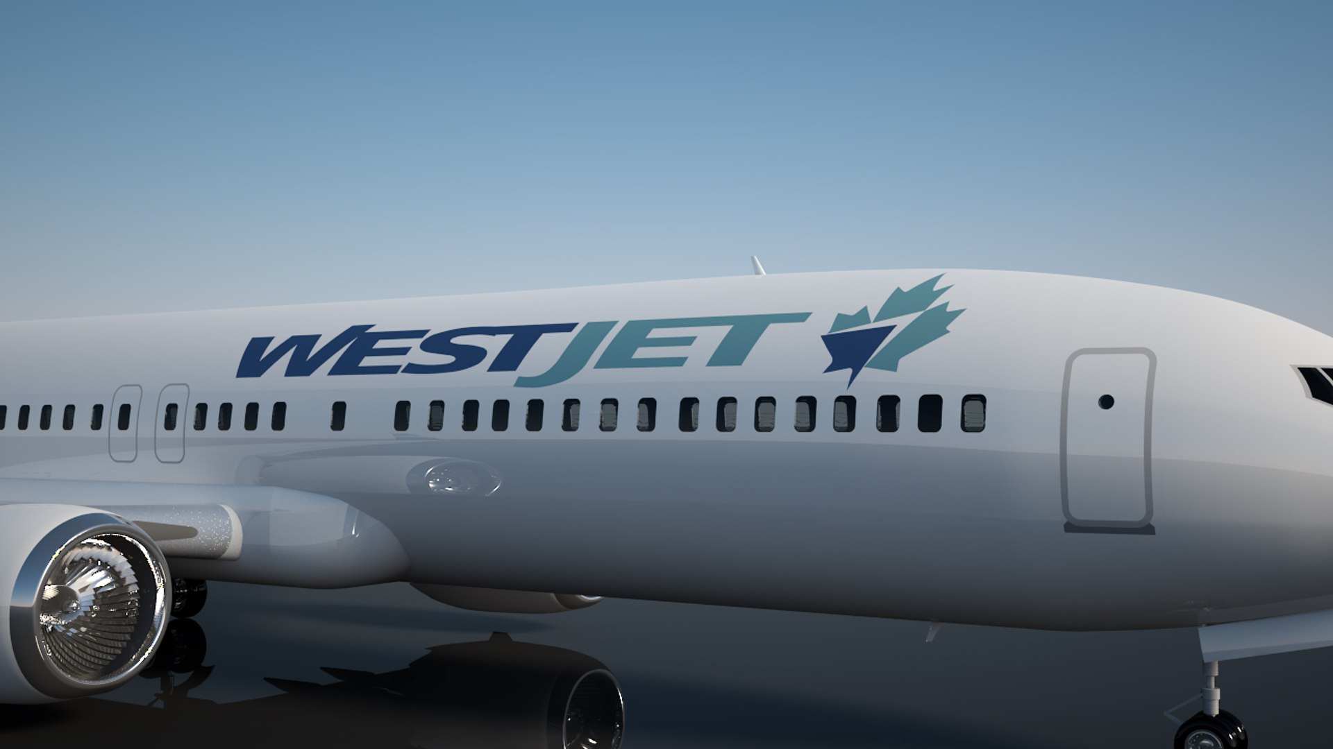 Westjet Boeing 737 - 3D Model - TurboSquid 1179054