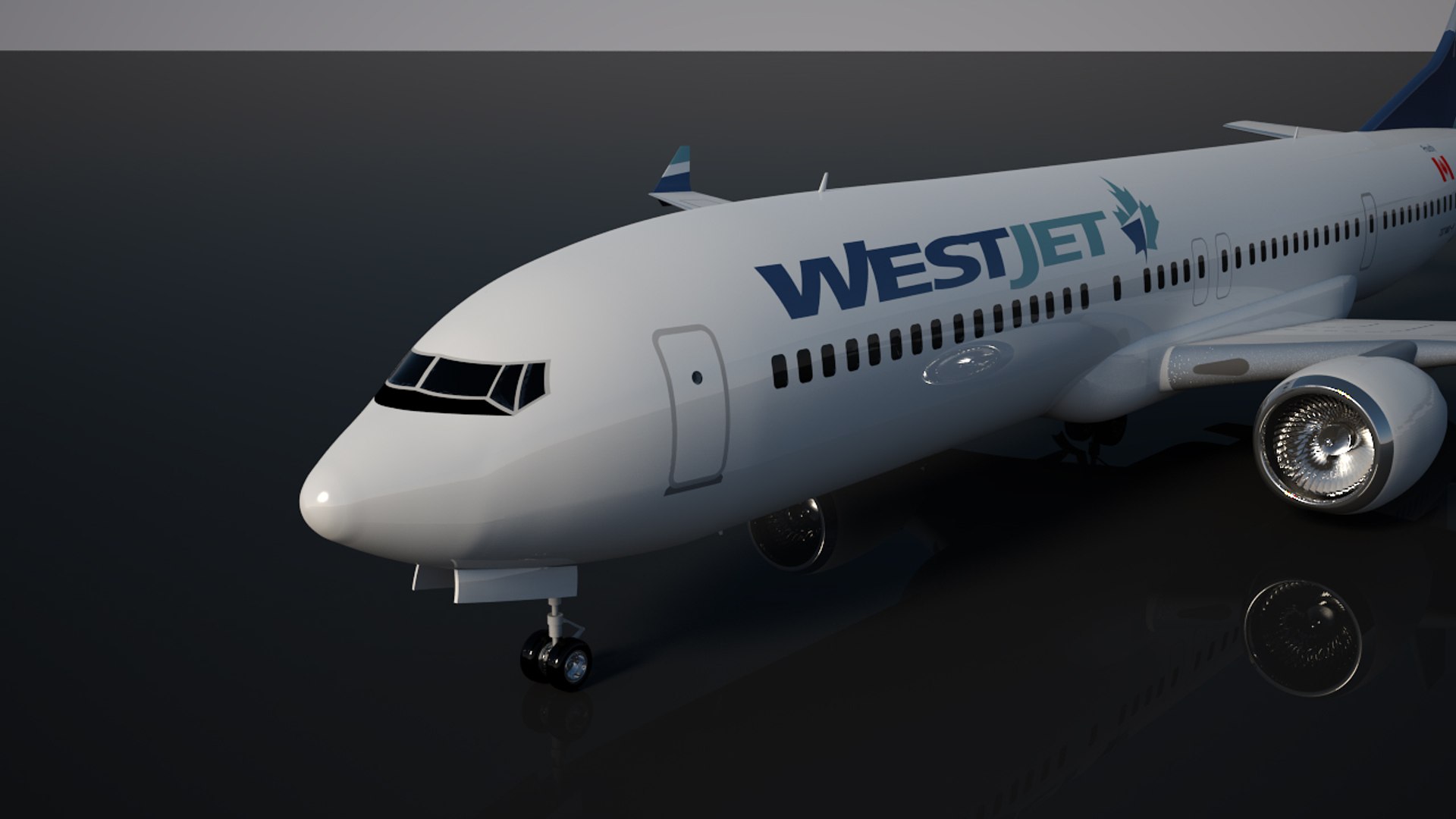 Westjet Boeing 737 - 3D Model - TurboSquid 1179054