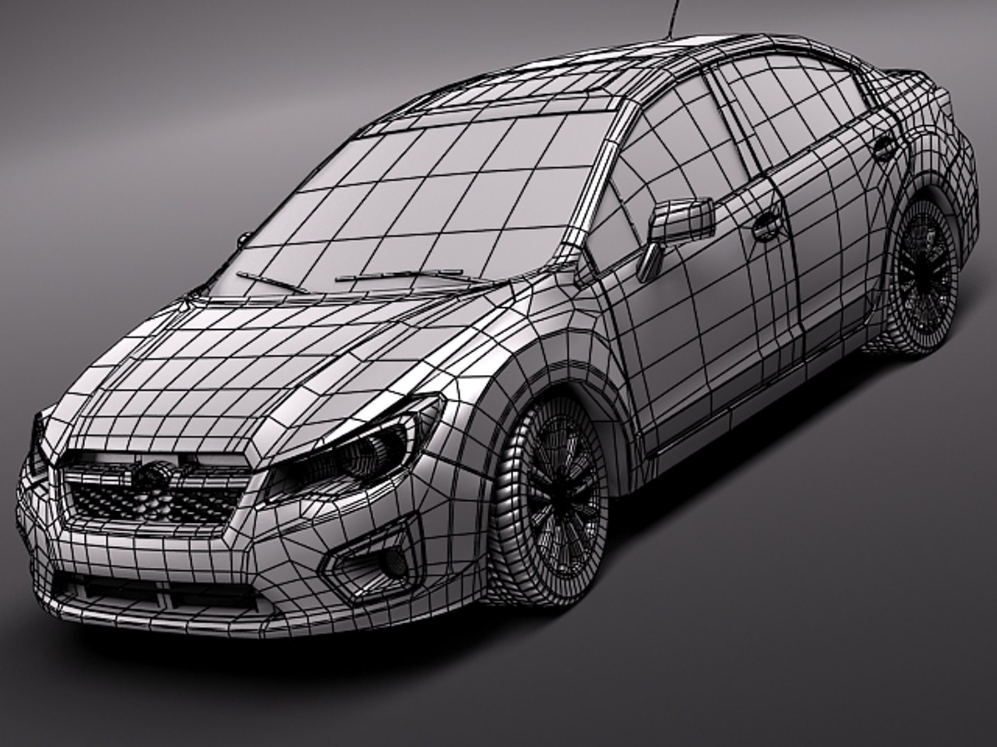 3d model subaru impreza 2012