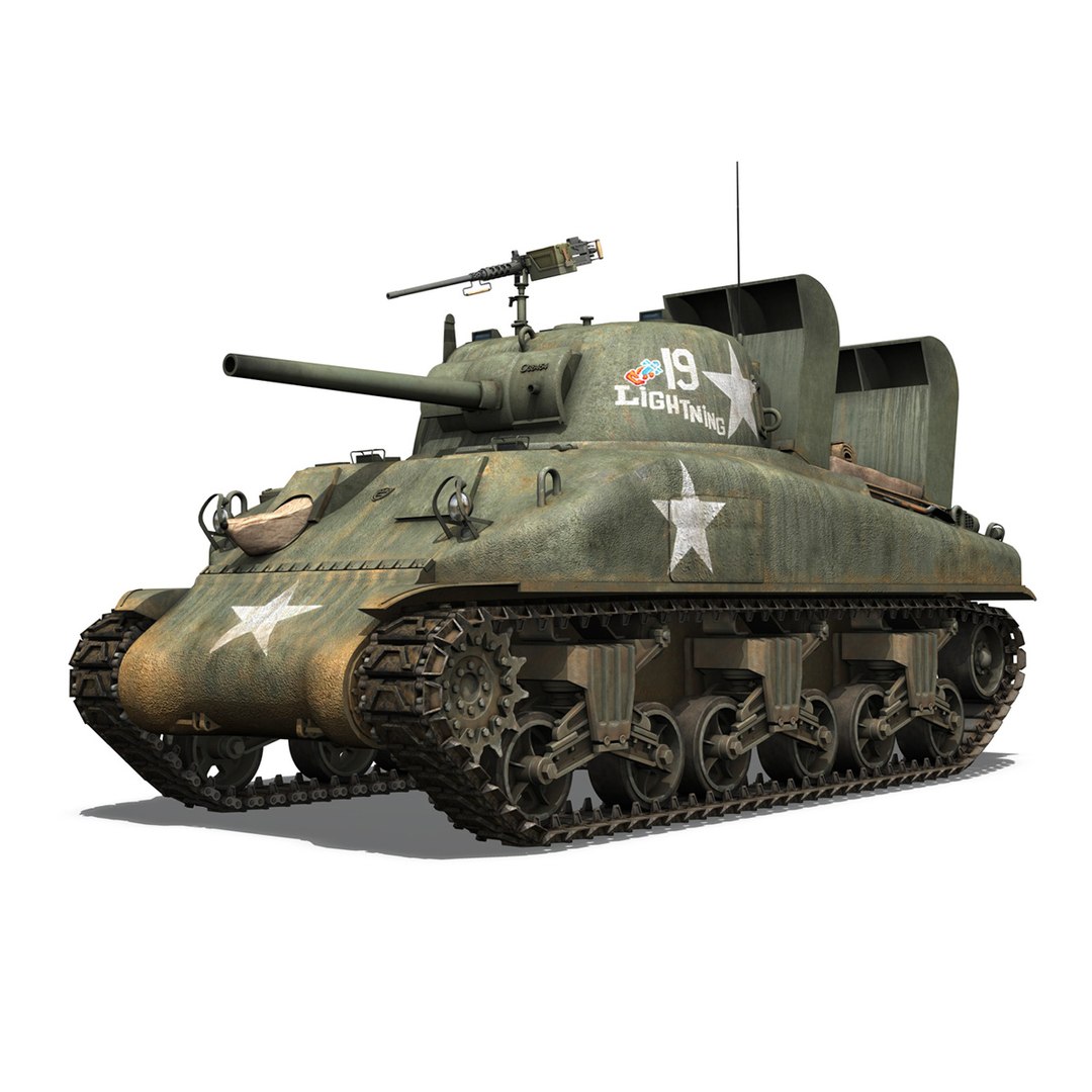 3d Model M4a1 Sherman - Tank