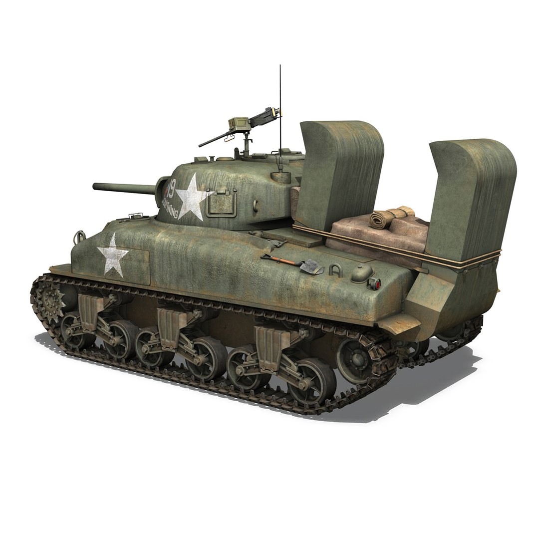 3d Model M4a1 Sherman - Tank