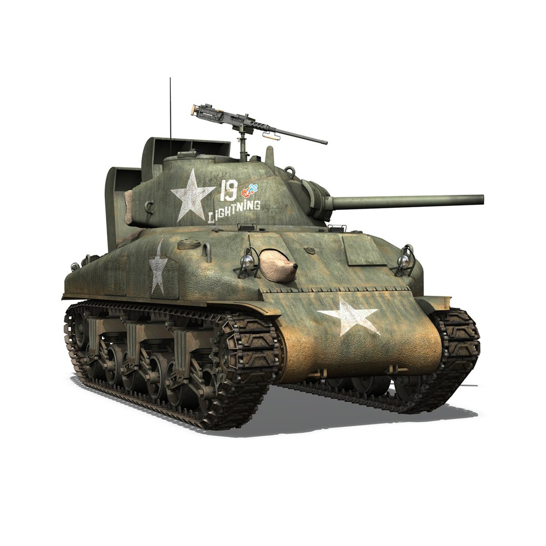 3d Model M4a1 Sherman - Tank