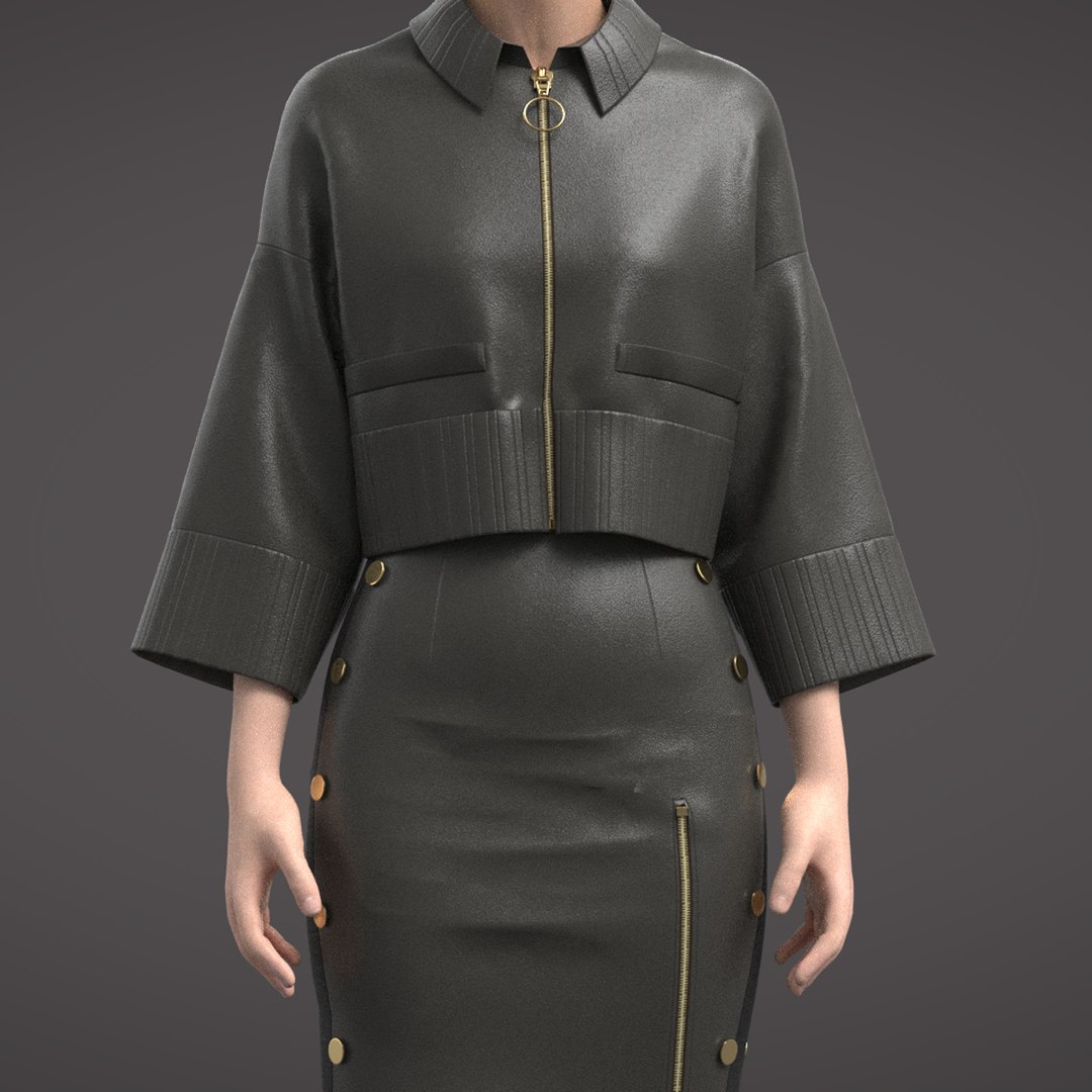 3D Model Female Outfit 1 - TurboSquid 1722428