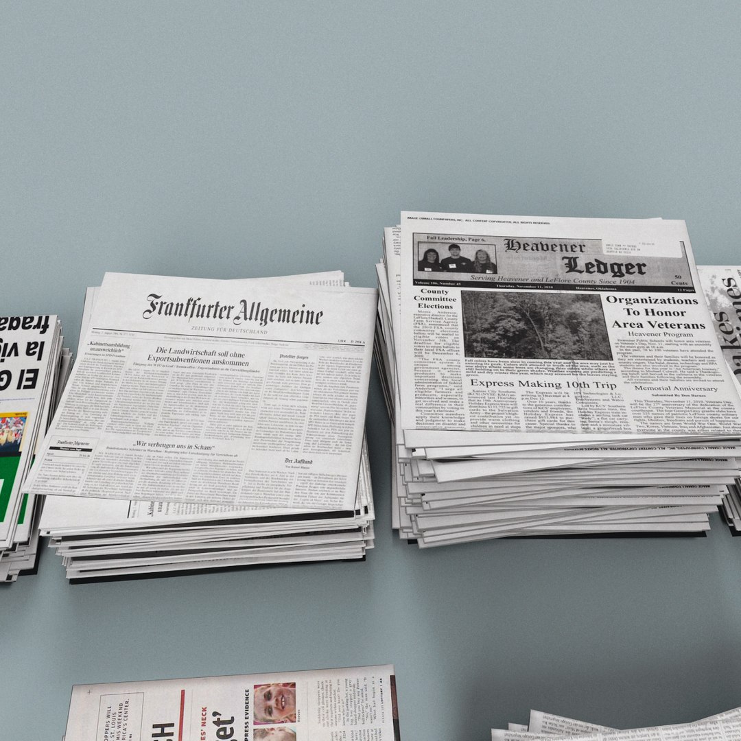 3d Model Newspapers Modelled
