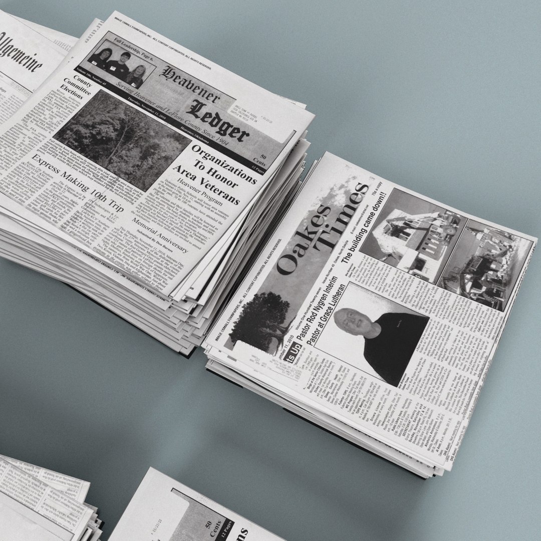 3d Model Newspapers Modelled
