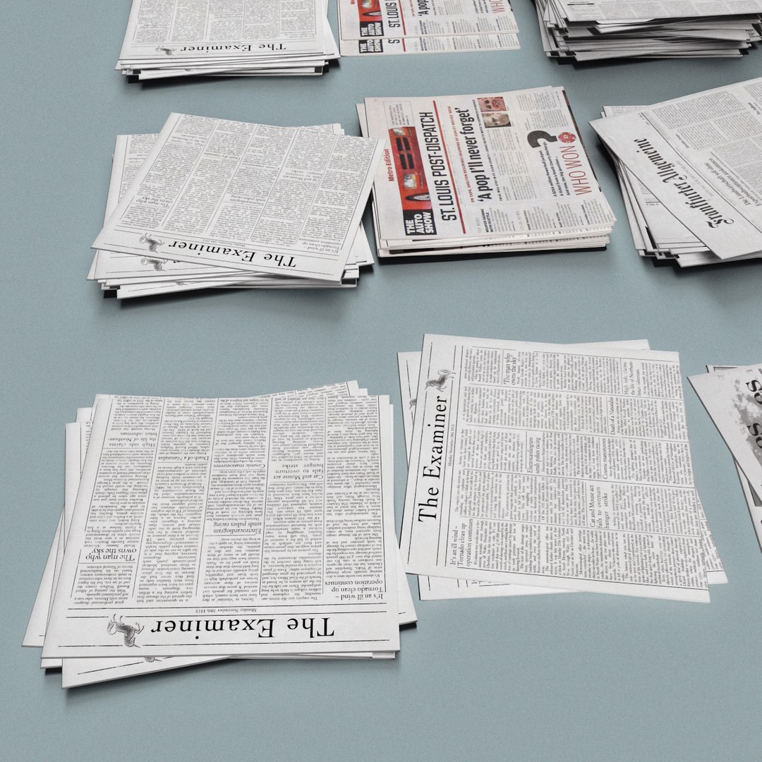 3d Model Newspapers Modelled