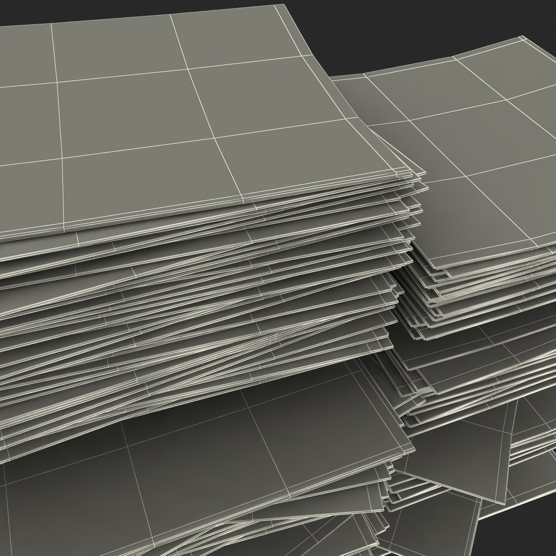 3d Model Newspapers Modelled