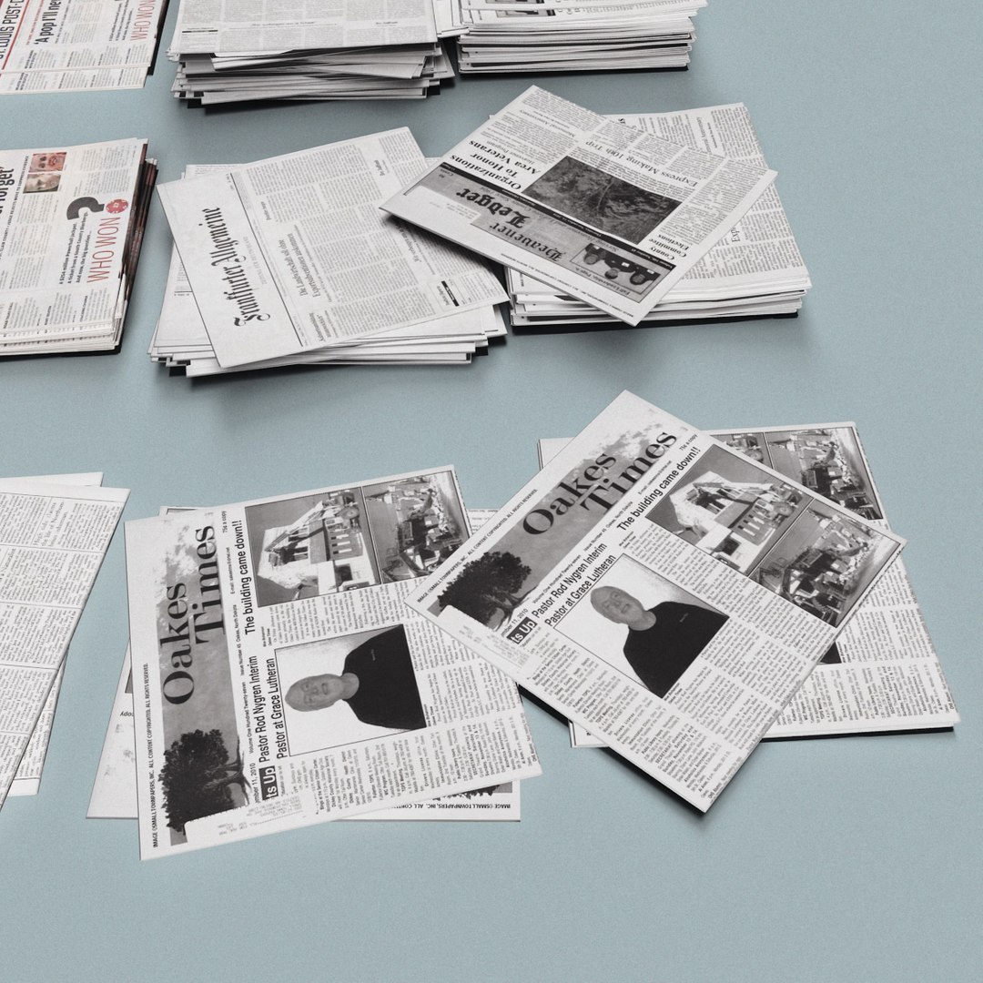 3d Model Newspapers Modelled