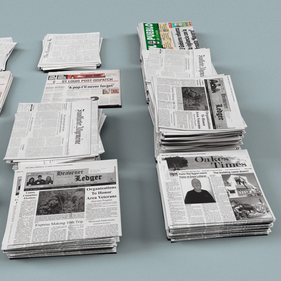 3d Model Newspapers Modelled