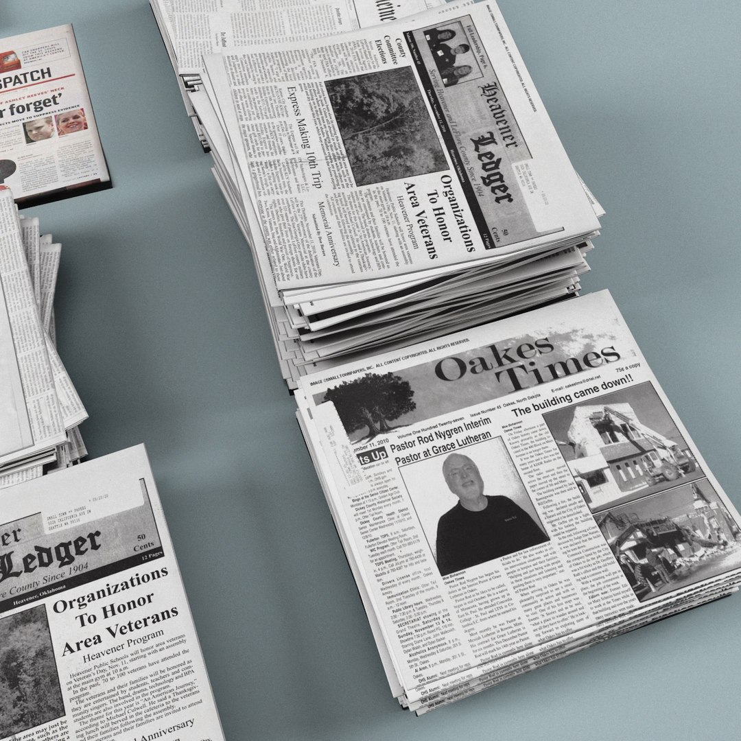 3d Model Newspapers Modelled