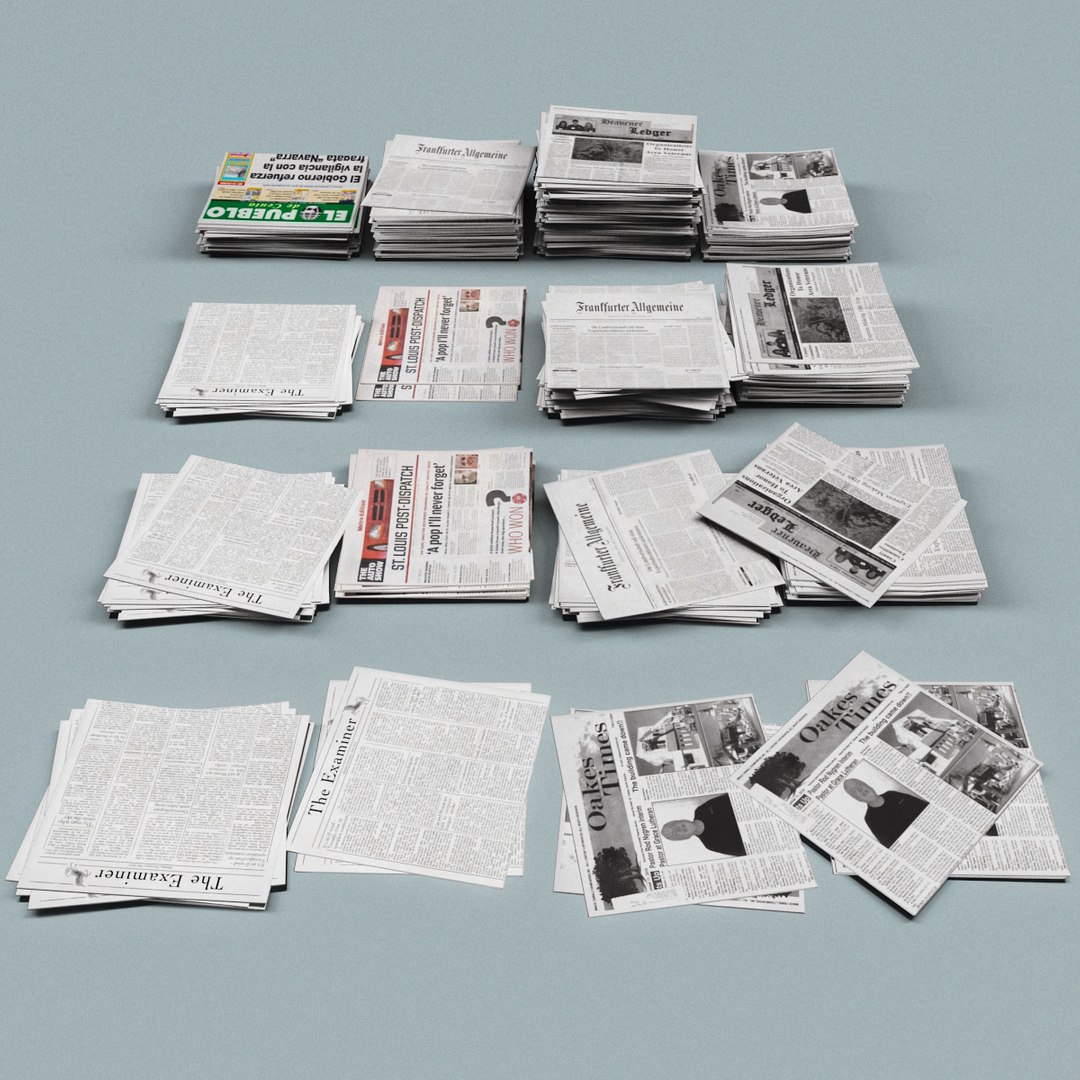 3d Model Newspapers Modelled
