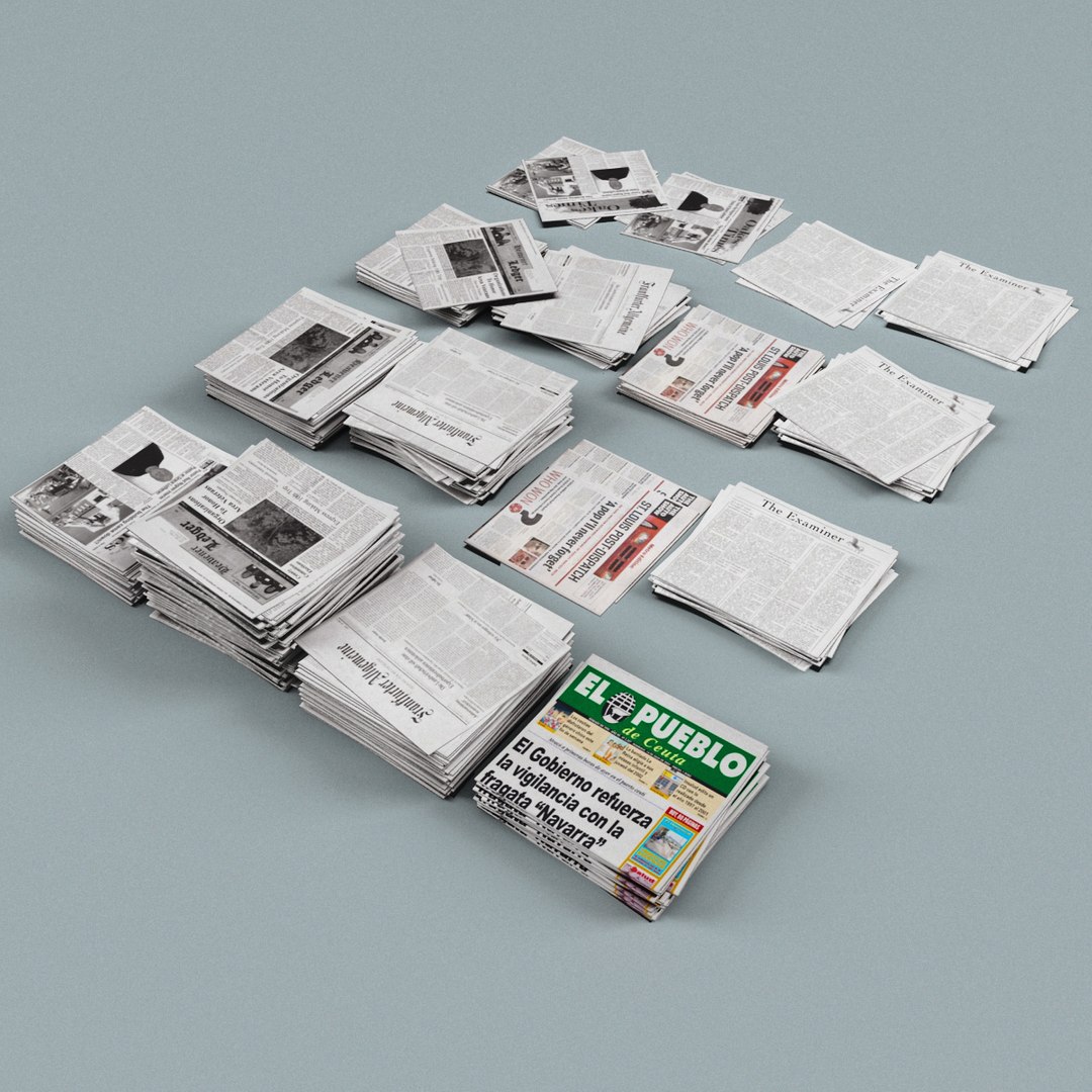 3d Model Newspapers Modelled