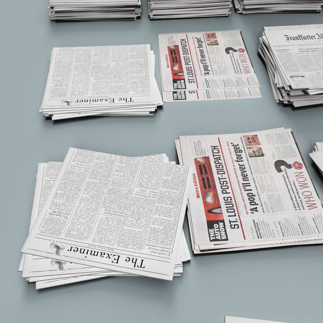 3d Model Newspapers Modelled