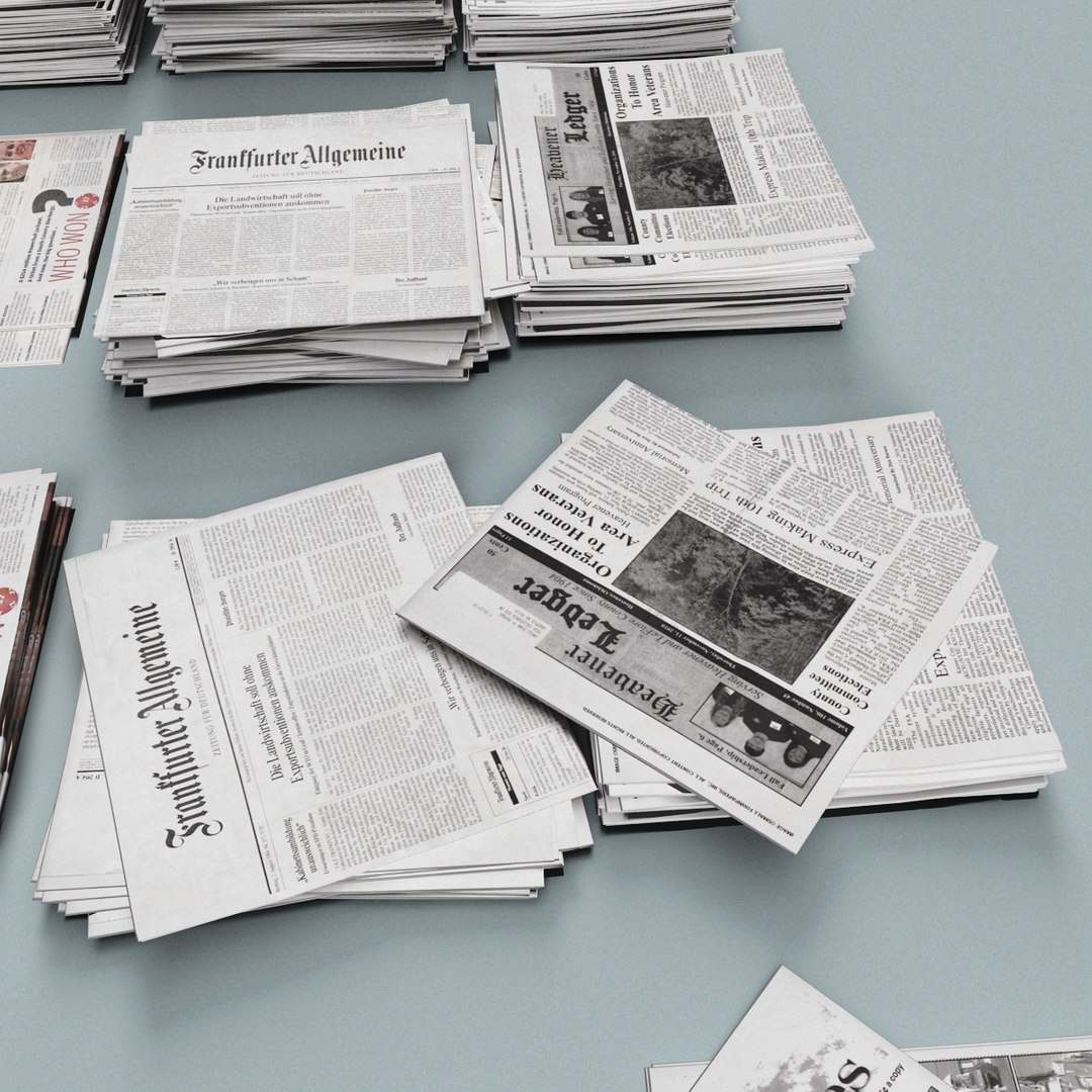 3d Model Newspapers Modelled