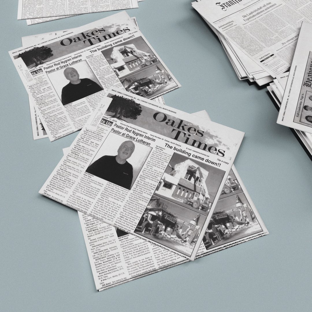 3d Model Newspapers Modelled