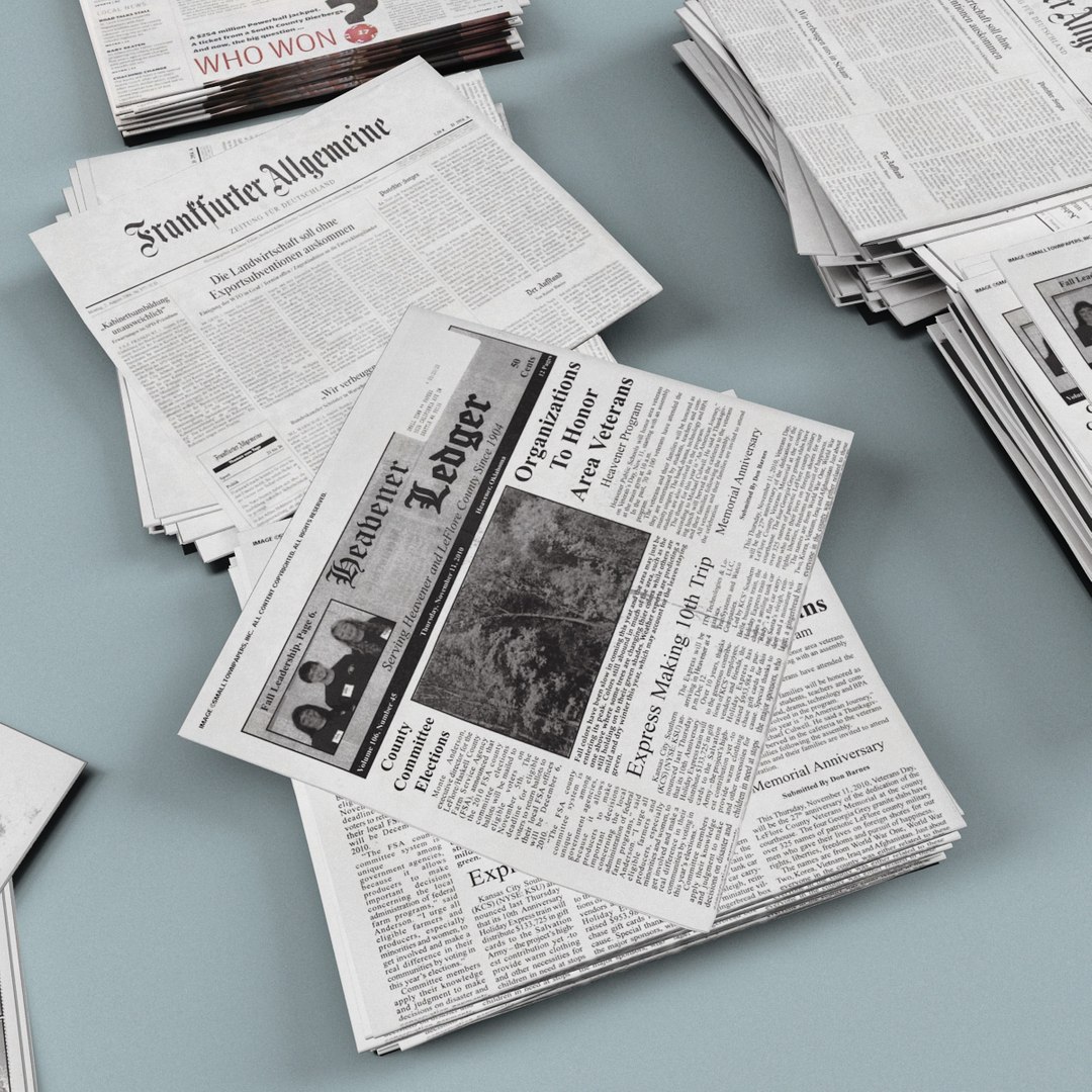3d Model Newspapers Modelled