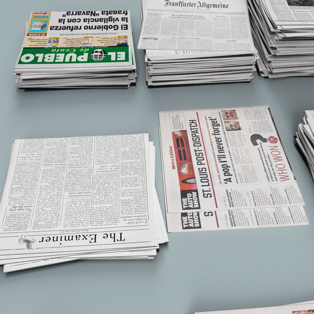 3d Model Newspapers Modelled