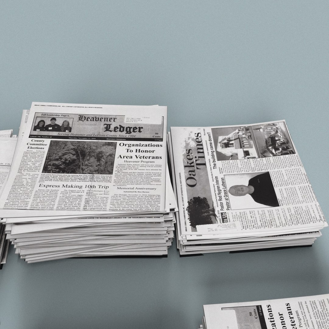 3d Model Newspapers Modelled