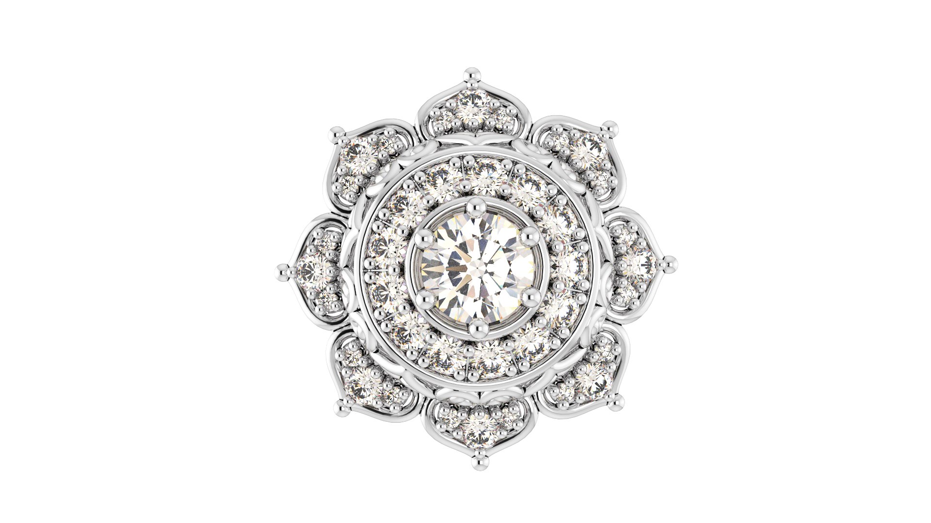 3D Engagement Ring High Setting Diamonds Model - TurboSquid 1926932