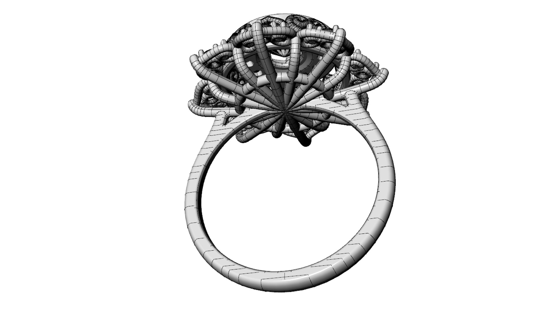 3D Engagement Ring High Setting Diamonds Model - TurboSquid 1926932