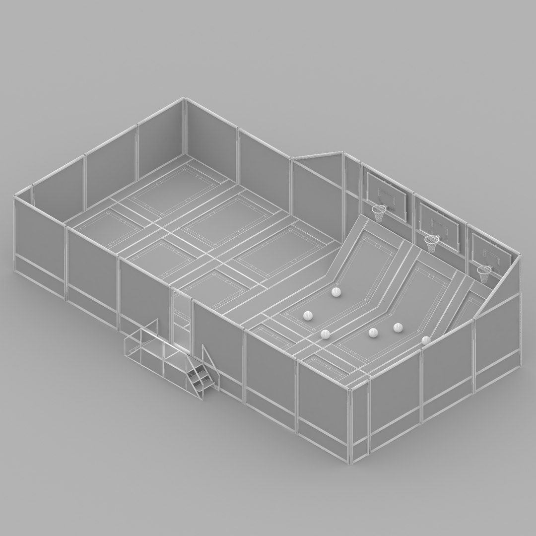 Trampoline Park 3D Model - TurboSquid 2069396