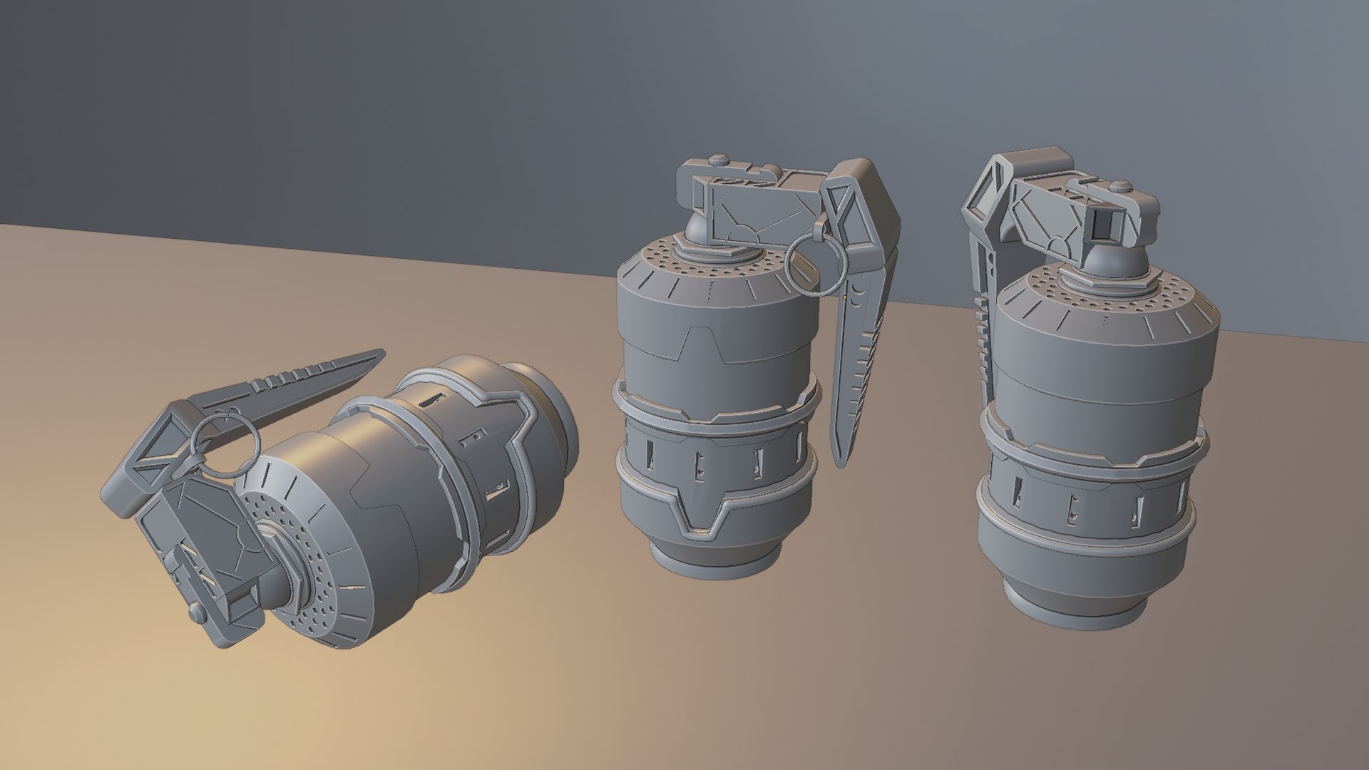 3D Sci-Fi Grenade Low-poly 3D Model - TurboSquid 1927818