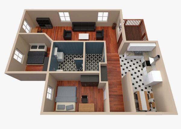Floor Plan Blender Models for Download | TurboSquid