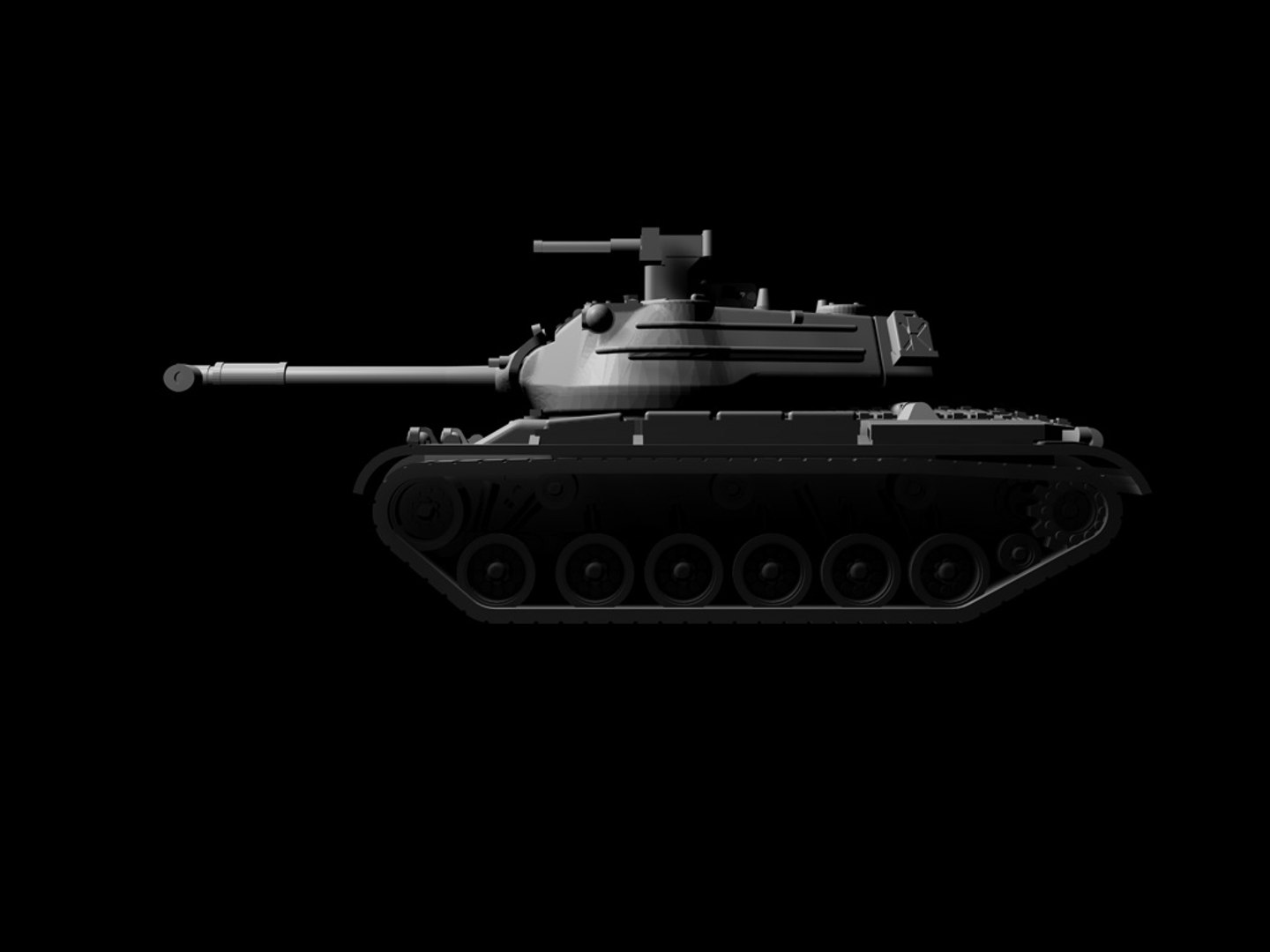 M47 Tank Model - TurboSquid 1251644