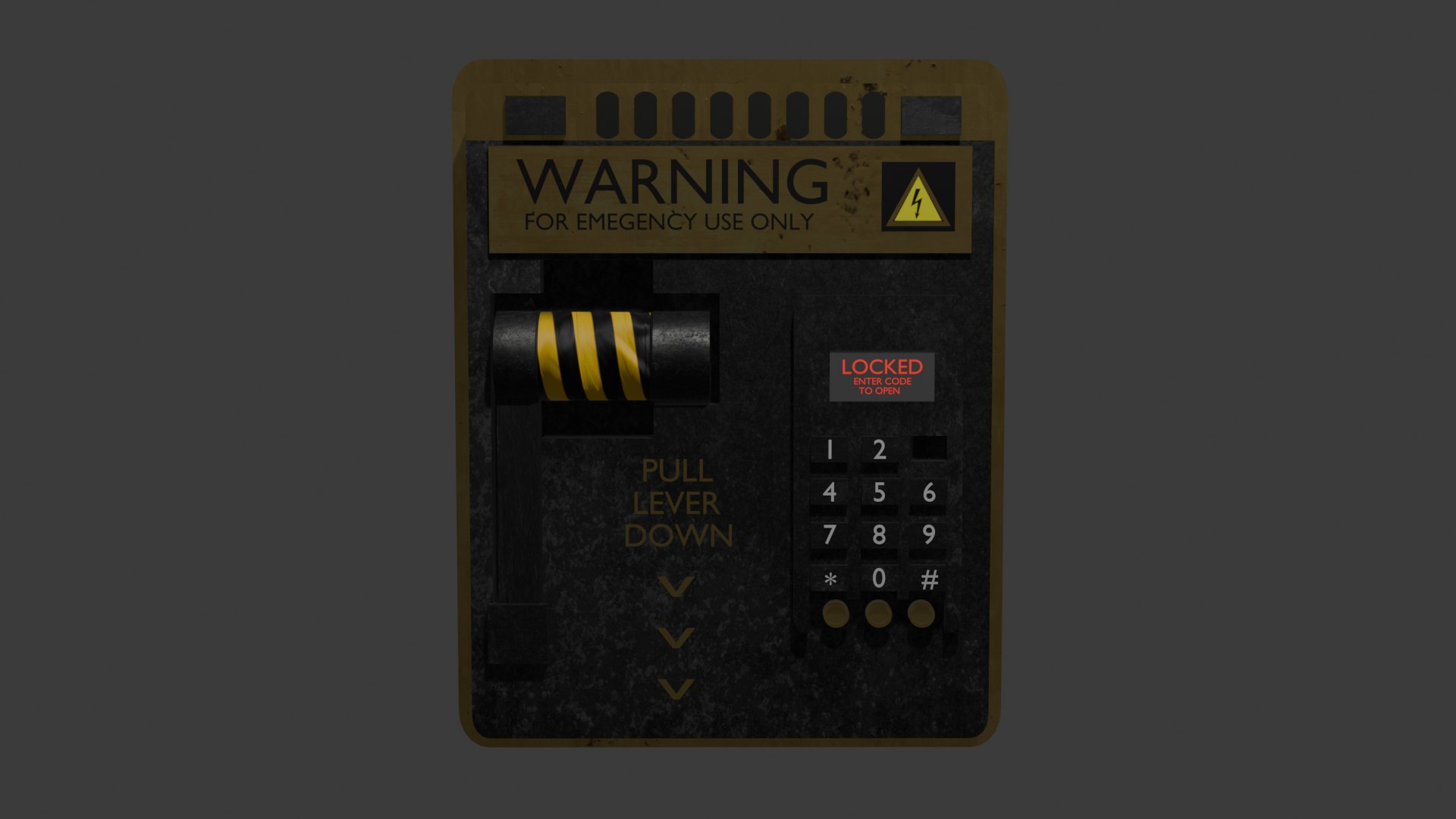 3D Passcode Panel With Animated Lever - TurboSquid 2511567