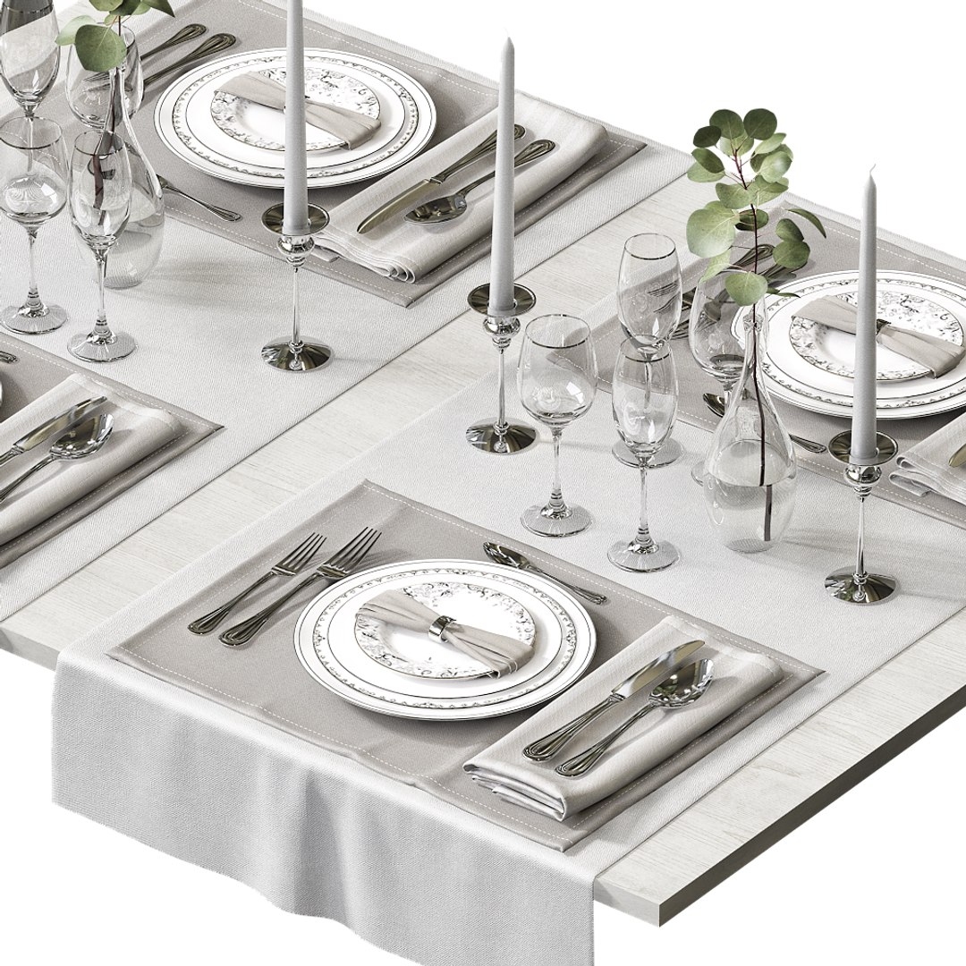 Table Setting Model - TurboSquid 1333740