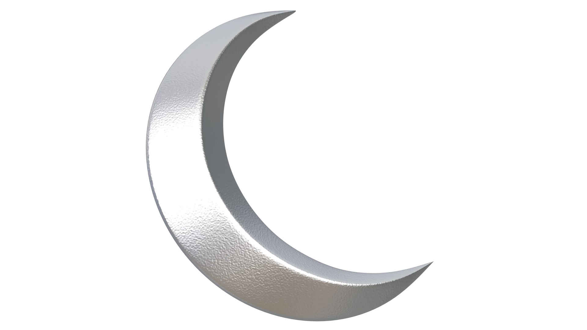 3D Crescent Moon Silver - TurboSquid 2002712