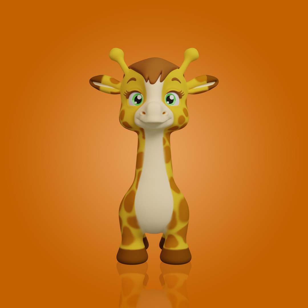 Cartoon giraffe 3D - TurboSquid 1591516