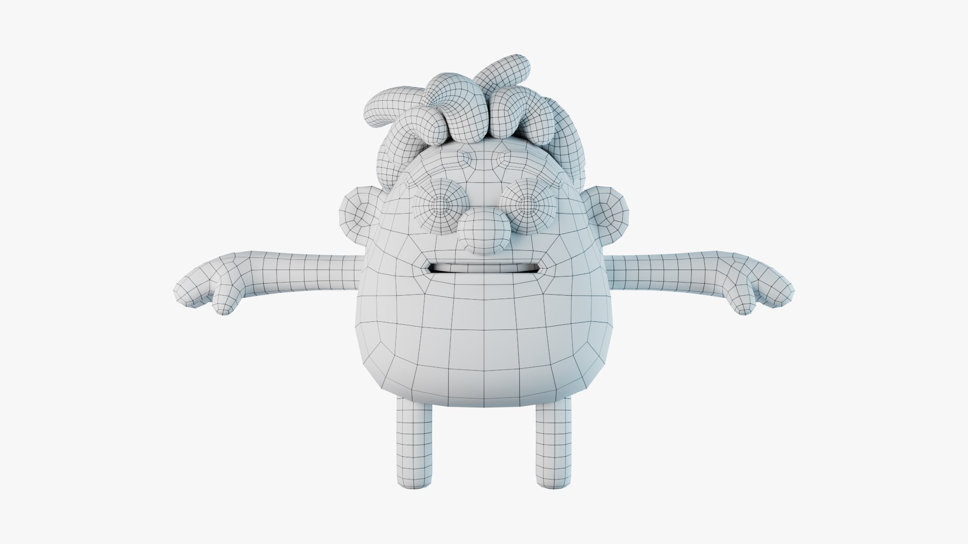 3D Fufu Rigged Cartoon Character Model - TurboSquid 2118095