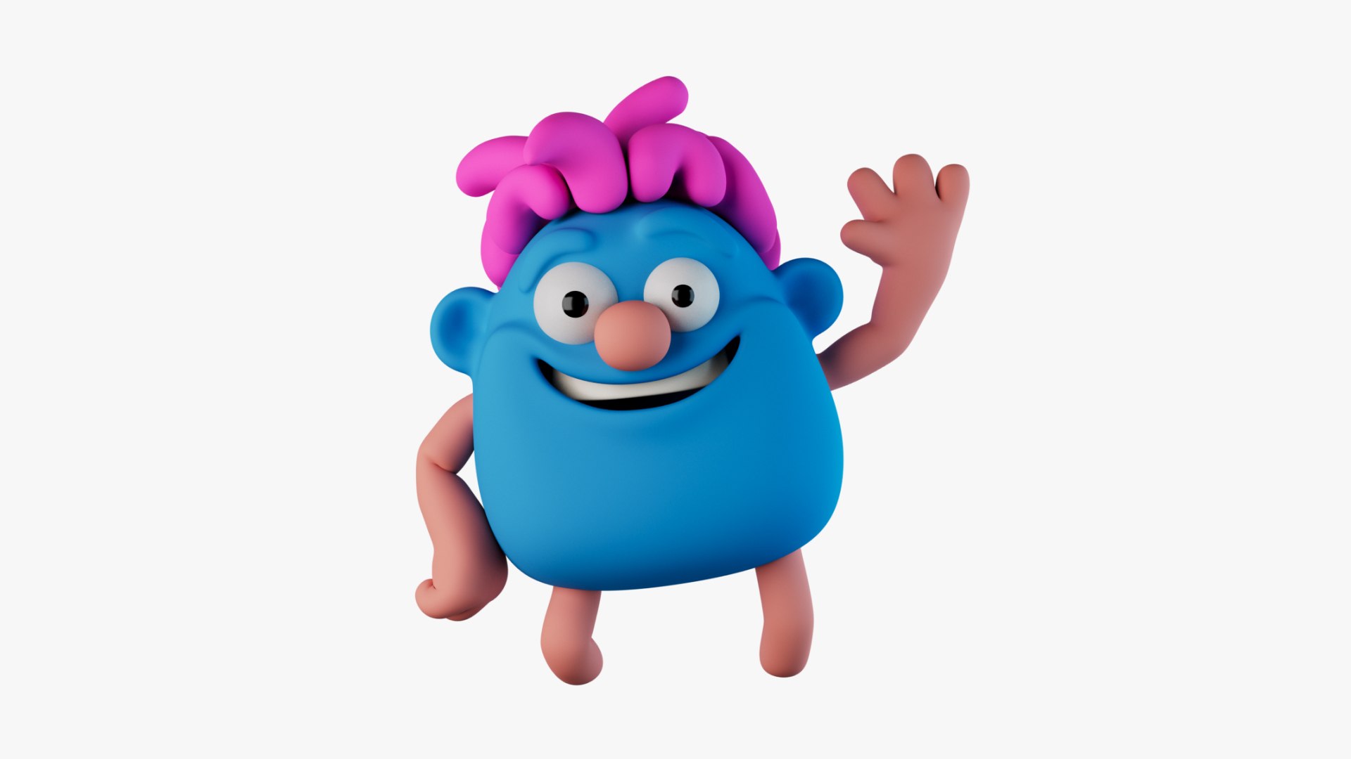 3D Fufu Rigged Cartoon Character Model - TurboSquid 2118095