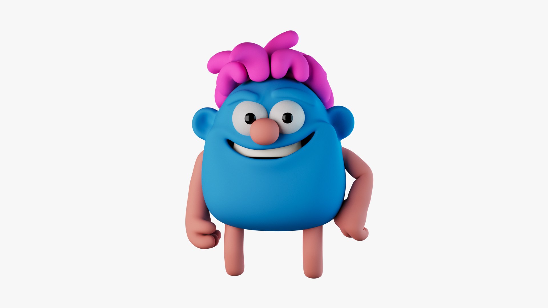 3D Fufu Rigged Cartoon Character Model - TurboSquid 2118095