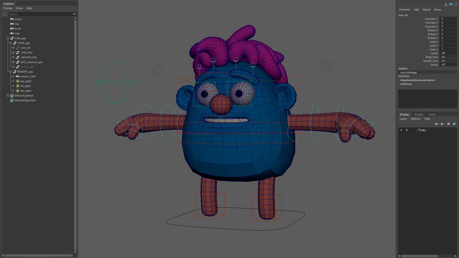 3D Fufu Rigged Cartoon Character Model - TurboSquid 2118095
