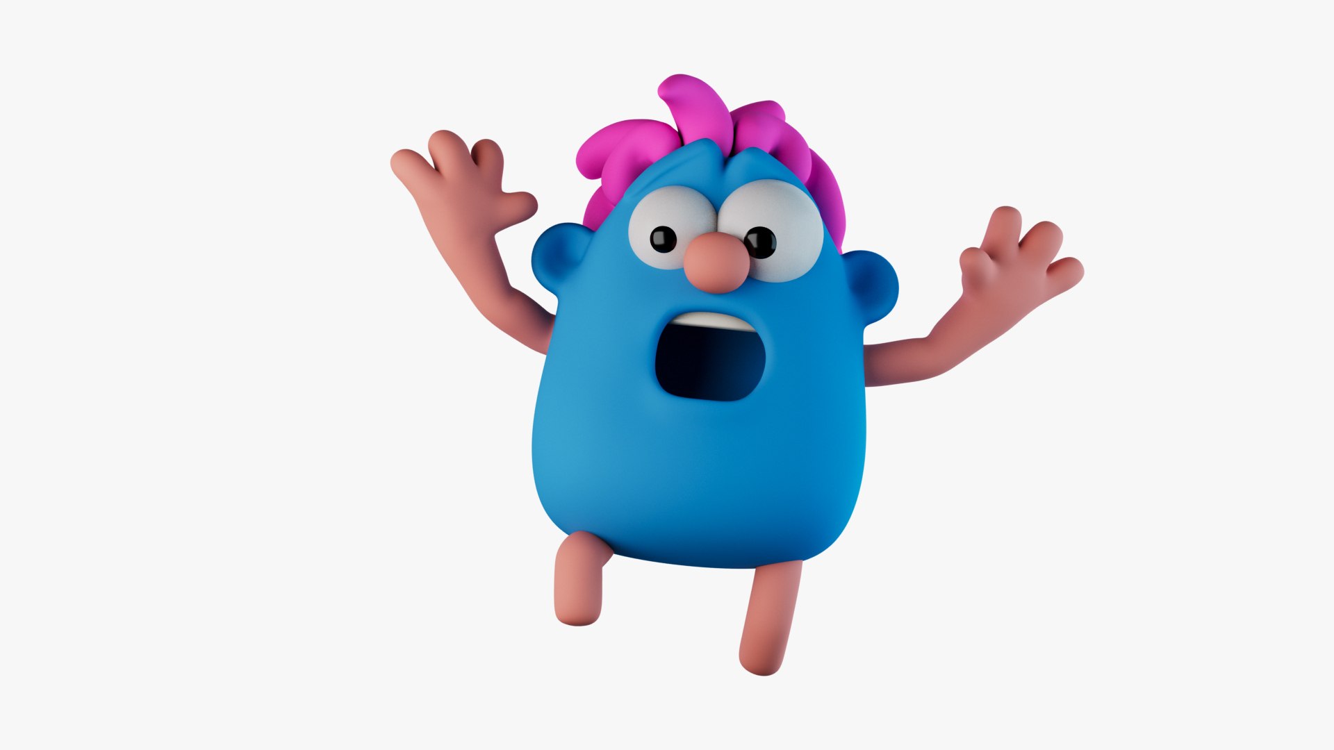3D Fufu Rigged Cartoon Character Model - TurboSquid 2118095