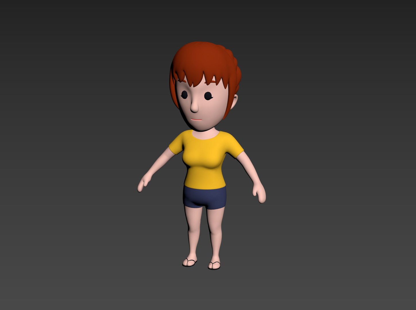 3D Cartoon Female Character Rigged 001 Model - TurboSquid 2364955