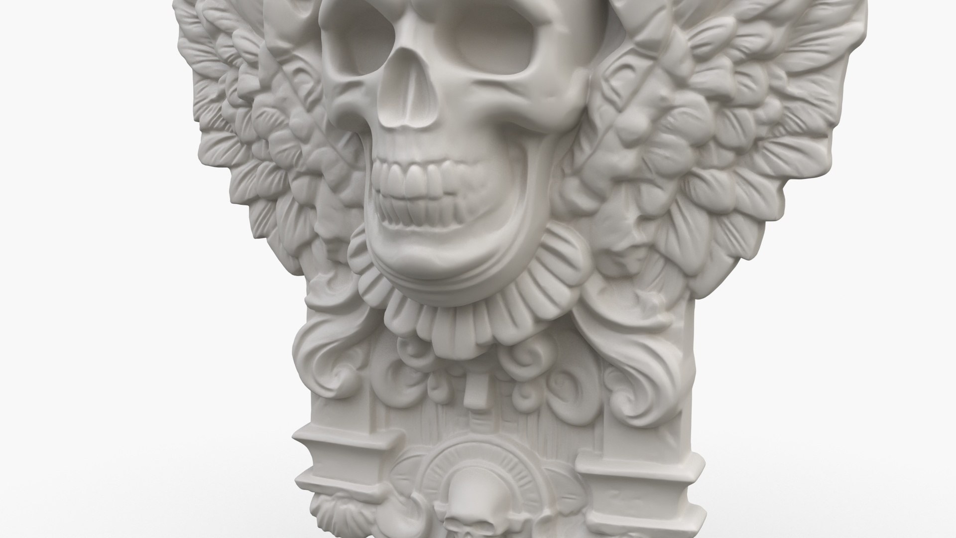 3D Baroque Skull Carving 3 - TurboSquid 2183396