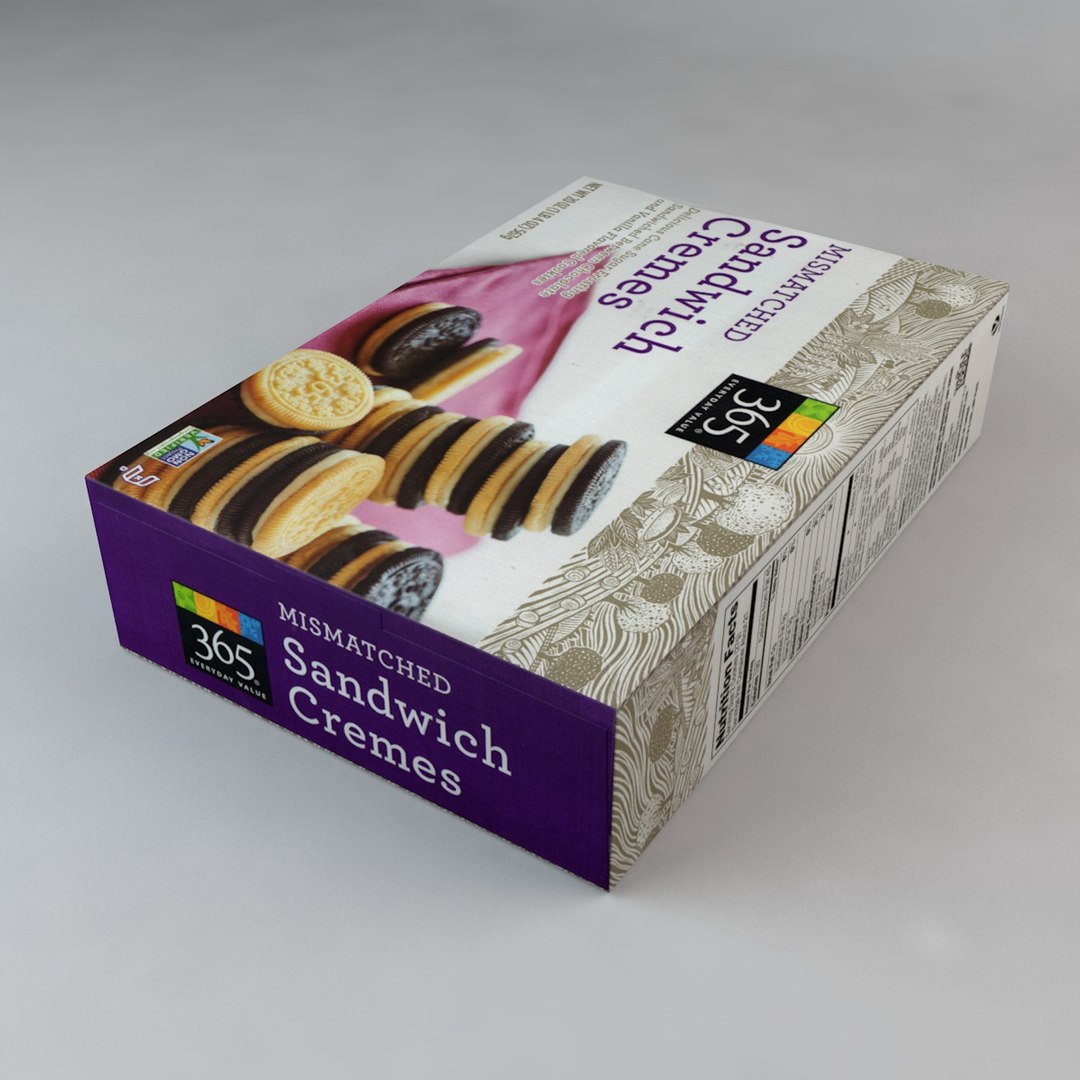 3D Box Mismatched Sandwich Cremes - TurboSquid 1151132