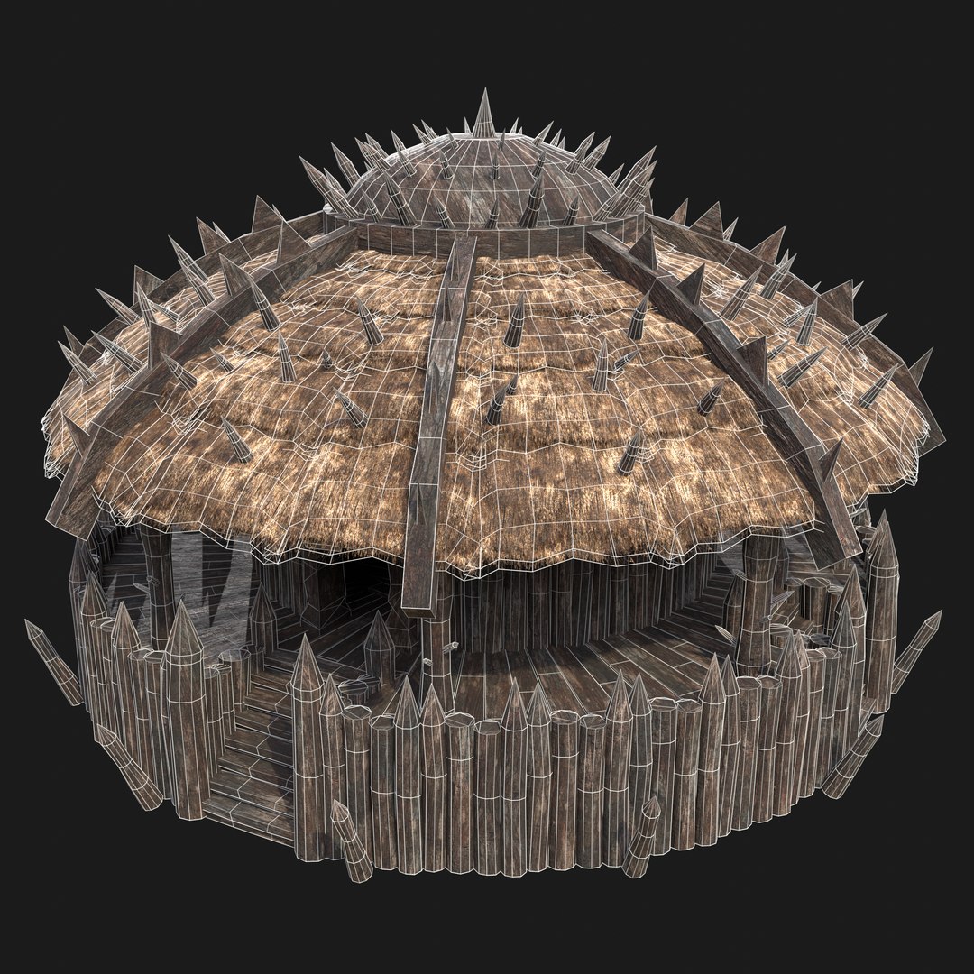 ORC ORCISH BARBARIAN HUNTER CAMP HOUSES TENTS COLLECTION 3D Model ...